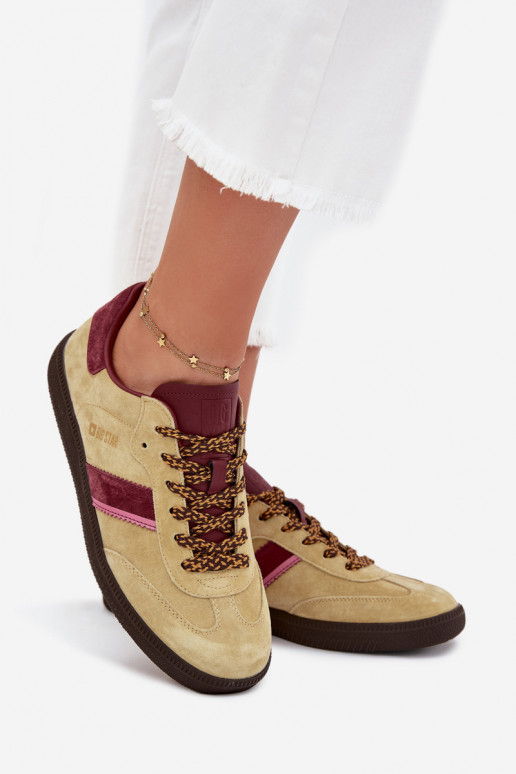 iš zomšos Žemas Sneakers modelio batai Moteriškas Big Star SS274680 HI ...